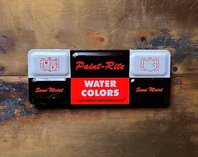 Vintage Paint-rite Watercolor Paint Tin, Mid Century Art Supplies ...