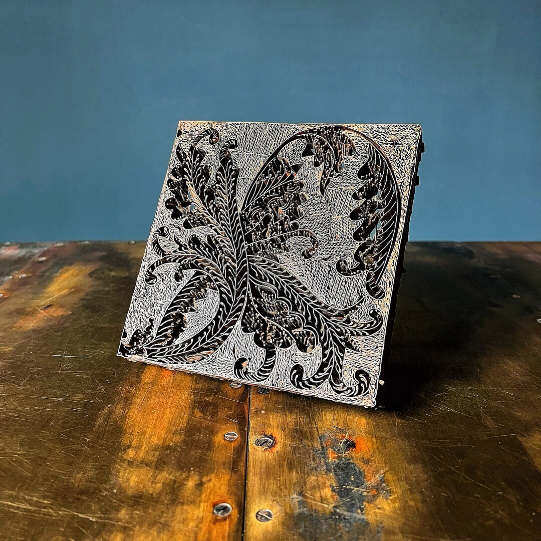 Antique Copper Batik Textile Block Stamp, Indonesian Copper Tjap for ...