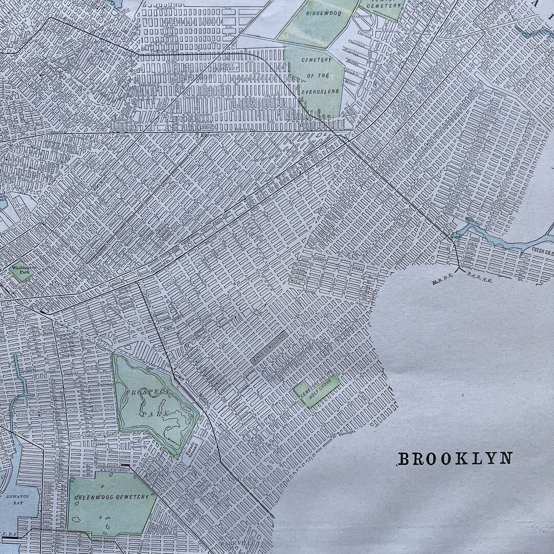 Antique Brooklyn Map, Original Map From 1901 Atlas, Connecticut Map on Reverse - Etsy