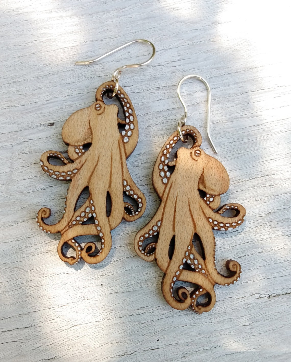Octopus Earrings - Etsy