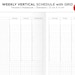 Weekly Schedule Lined Vertical With GRID for Notes - Etsy