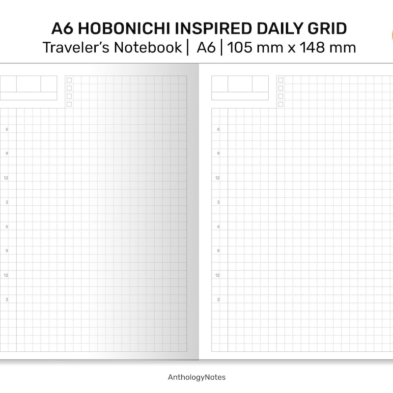 Week to View Diary A6 - Etsy