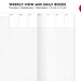 Weekly GRID With DAILY Boxes Grid Standard TN Printable Insert - Etsy