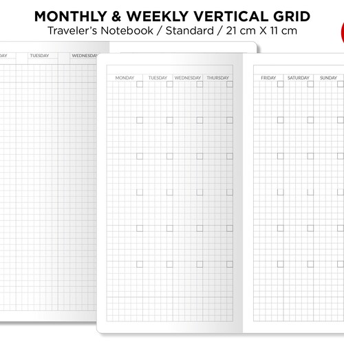 Midori Traveler's Notebook Undated Weekly Vertical - Etsy