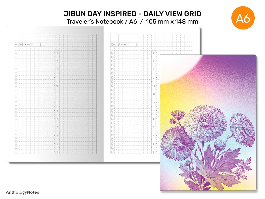 A6 TN Daily JIBUN Day Inspired Printable Traveler's Notebook Refill ...