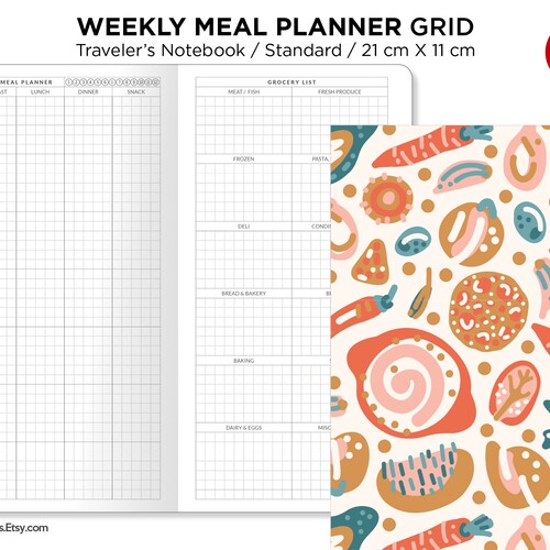 Traveler's Notebook Printable Passport Size Classic Grid - Etsy