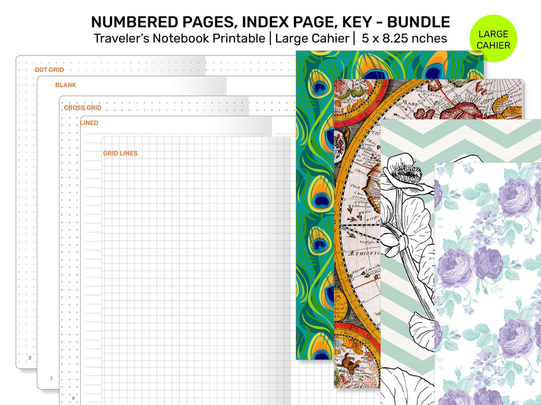 Cahier Bullet Log Traveler's Notebook Paginated Notebook Format Cahier ...