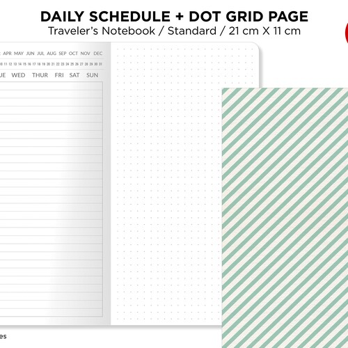 MONTHLY Tracker GRID Standard Size Traveler's Notebook | Etsy