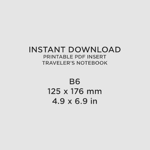 B6 DAILY View Schedule Traveler's Notebook Printable Insert - Do1p ...