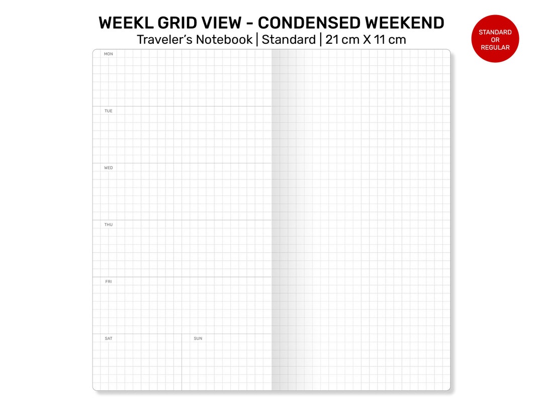 TN Standard Weekly View Horizontal Full GRID - CONDENSED Weekend RTN22 ...