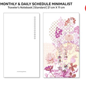TN MONTHLY & DAILY Schedule Printable Refill Insert Traveler's Notebook ...