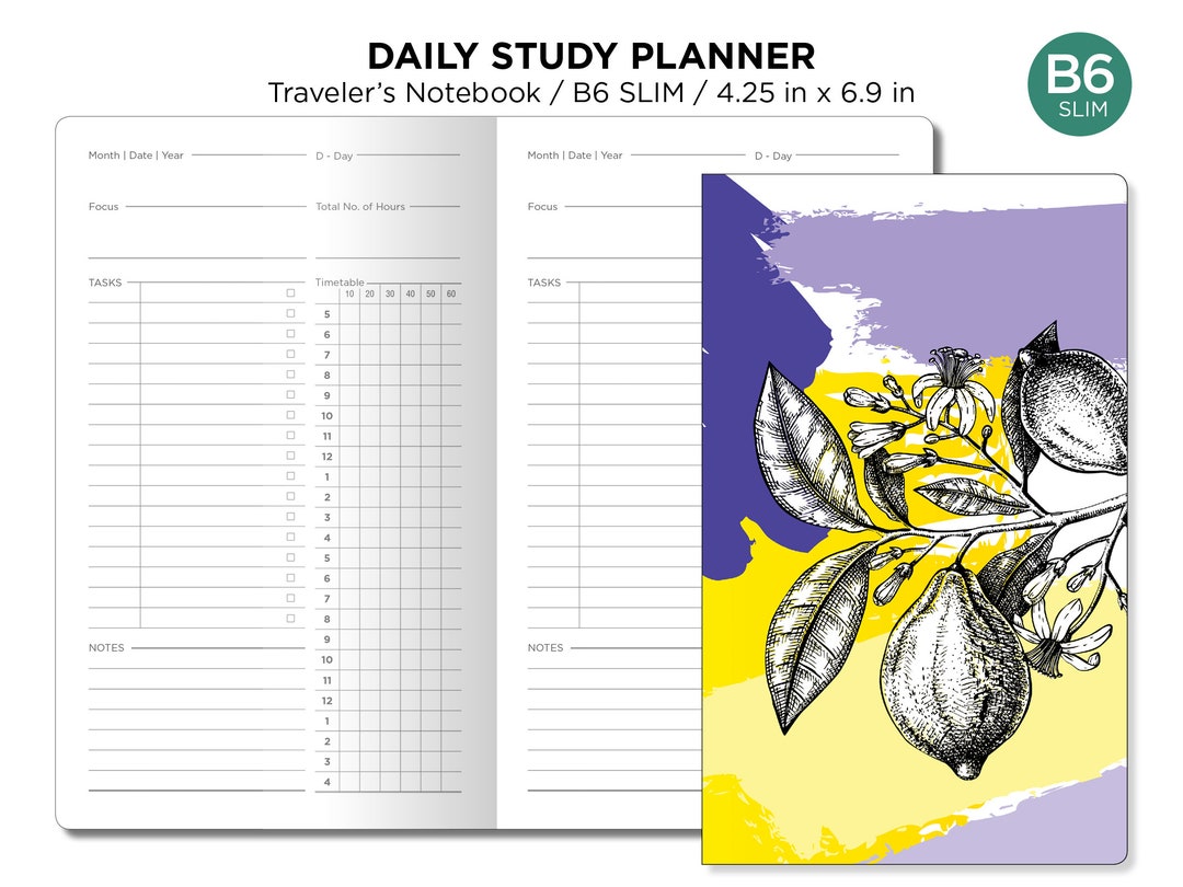 B6 Slim DAILY STUDY Printable Insert for Traveler's Notebook - Etsy