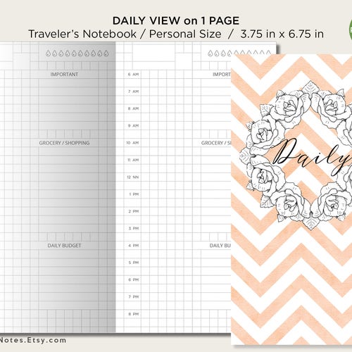 PERSONAL Monthly Tracker GRID Traveler's Notebook - Etsy