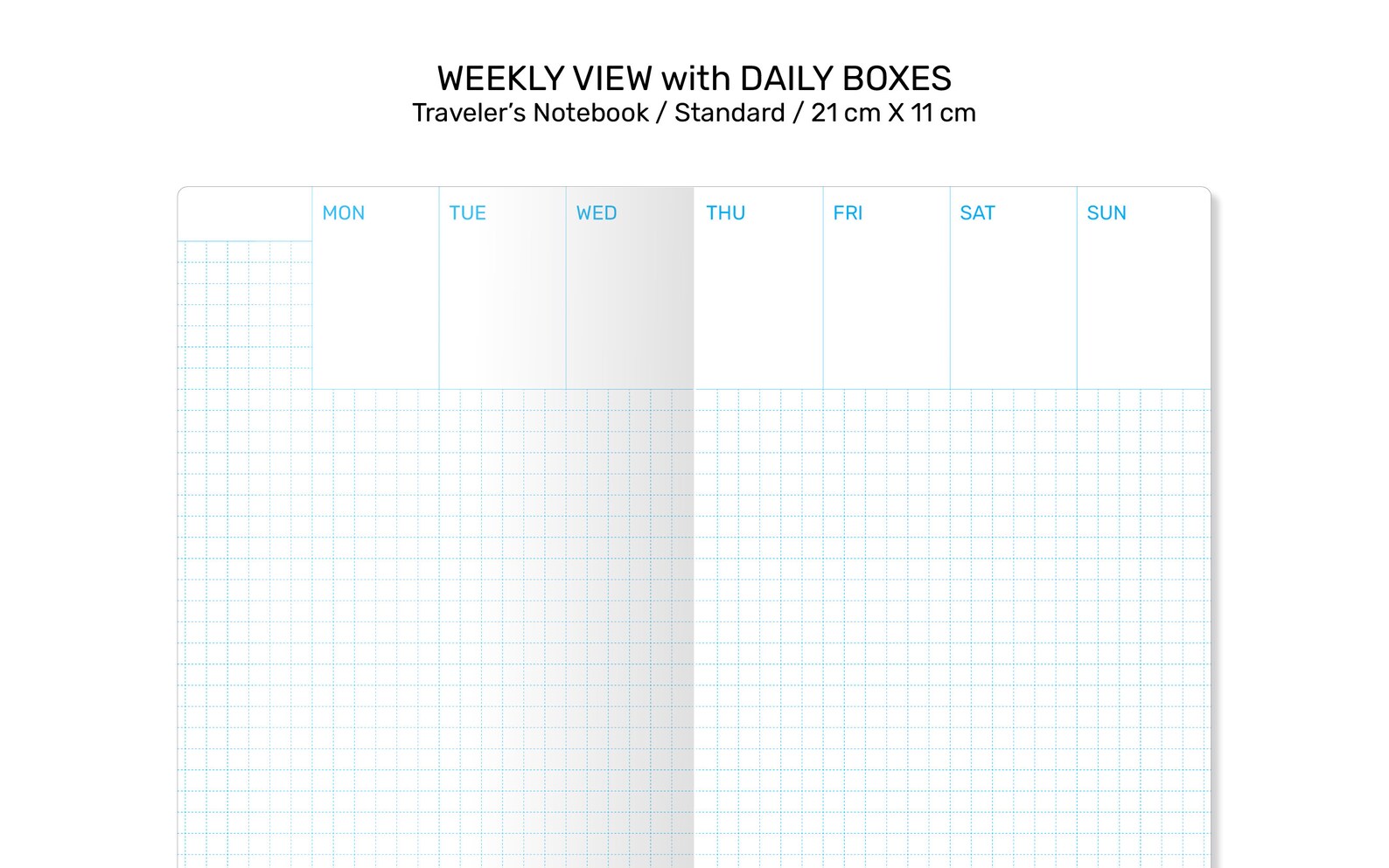 Weekly GRID With DAILY Boxes Grid Standard TN Printable Insert - Etsy