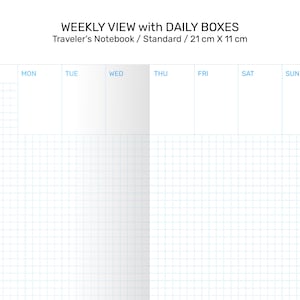 Weekly GRID With DAILY Boxes Grid Standard TN Printable Insert - Etsy