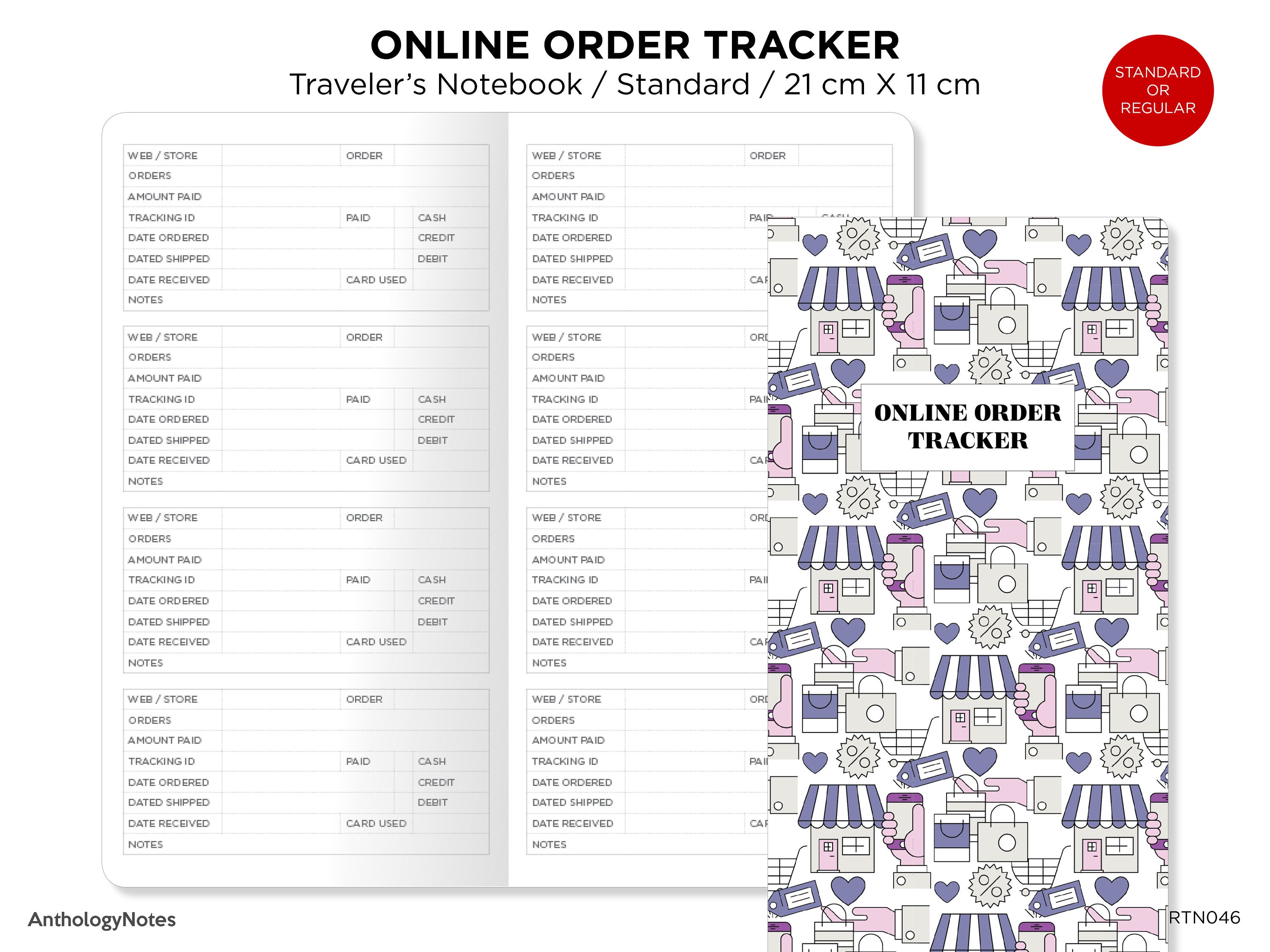 Order Tracker Printable TN Standard Paper Calendars & Planners etna.com.pe
