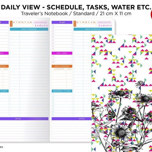 B6 DAILY View Schedule Traveler's Notebook Printable - Etsy