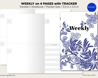 POCKET Size TN Monthly Tracker and Weekly Tracker Printable Traveler's ...