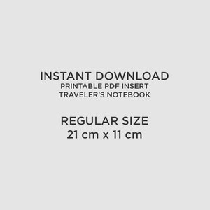 Monthly View With Tracker GRID Traveler's Notebook Printable Insert ...