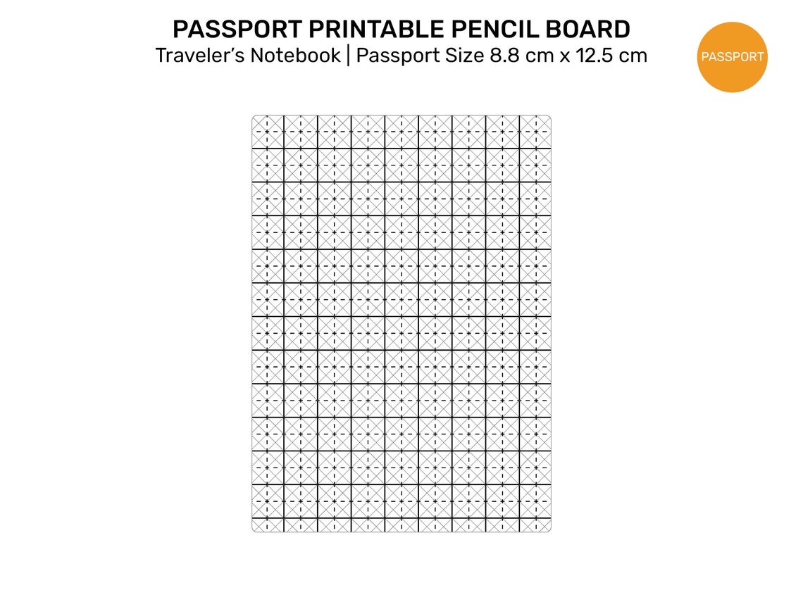 TN Passport PENCIL BOARD Printable Grid Shitajiki 下敷きunder-sheet A03 - Etsy