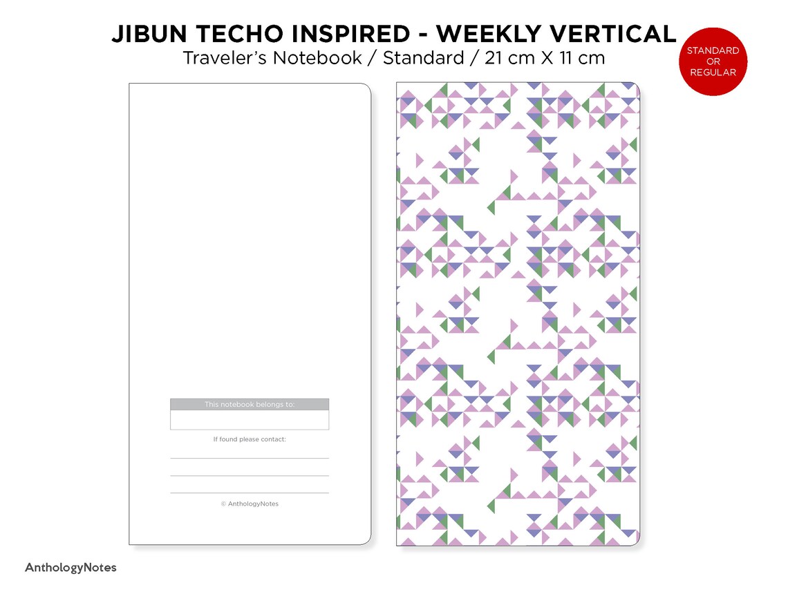 JIBUN Techo Weekly GRID Regular Traveler's Notebook - Etsy
