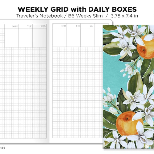 B6 DAILY View Schedule Traveler's Notebook Printable - Etsy