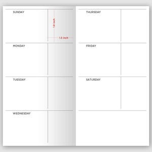 Weekly View Standard Traveler's Notebook Printable Insert EC Fullbox ...