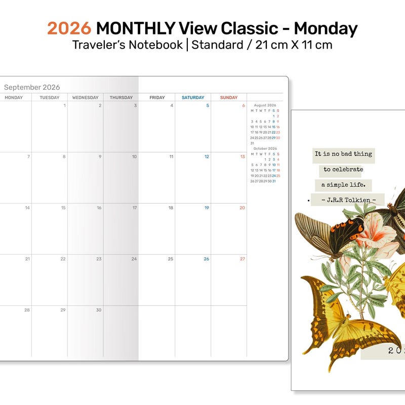 2026 Travellers Insert - Etsy