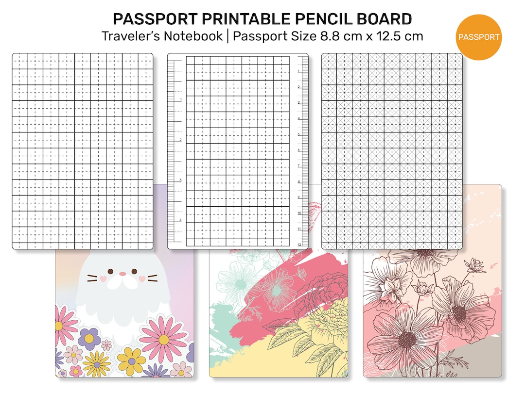 TN Passport PENCIL BOARD Printable Grid Shitajiki 下敷きunder-sheet A03 - Etsy