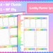 Weekly Planner Printable | Weekly Organizer | Pastel Rainbow Drips ...