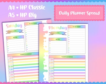 Weekly Planner Printable | Weekly Organizer | Pastel Rainbow Drips ...
