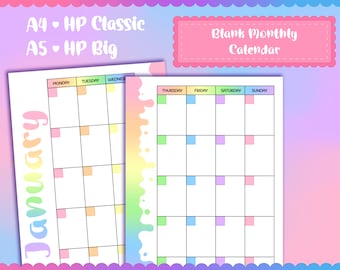 Weekly Planner Printable | Weekly Organizer | Pastel Rainbow Drips ...