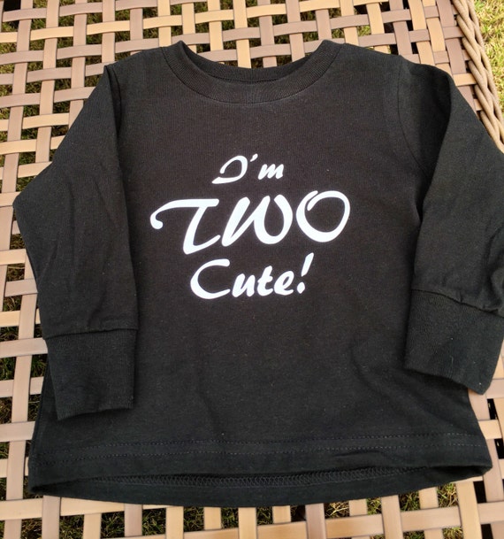 I'm TWO Cute Birthday Long Sleeve Shirt Metallic/glitter - Etsy