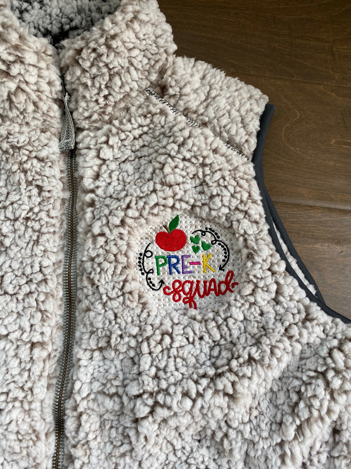 Ladies Sherpa Vest With Personalized Embroider / Monogram / | Etsy