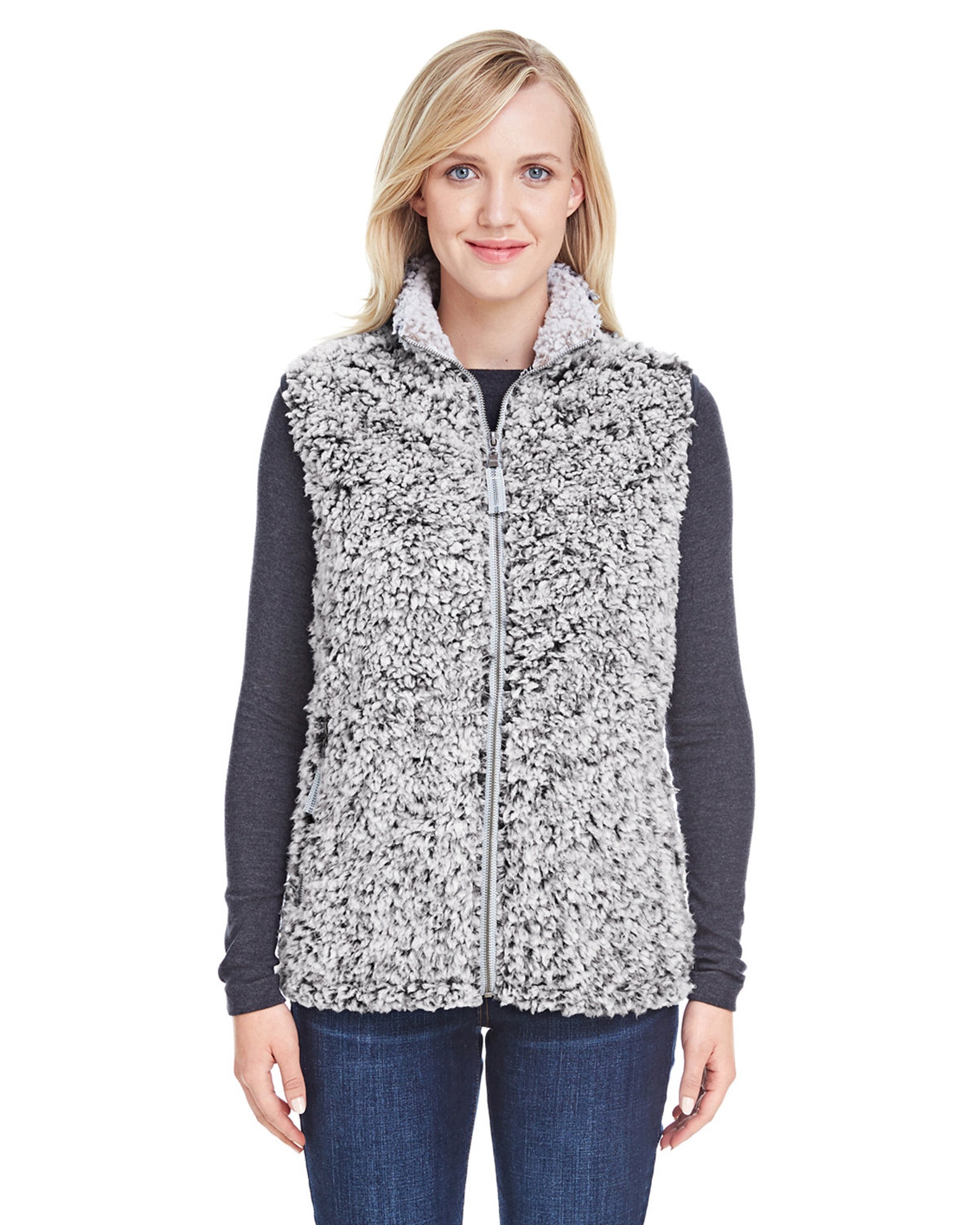 Ladies Sherpa Vest With Personalized Embroider / Monogram / - Etsy
