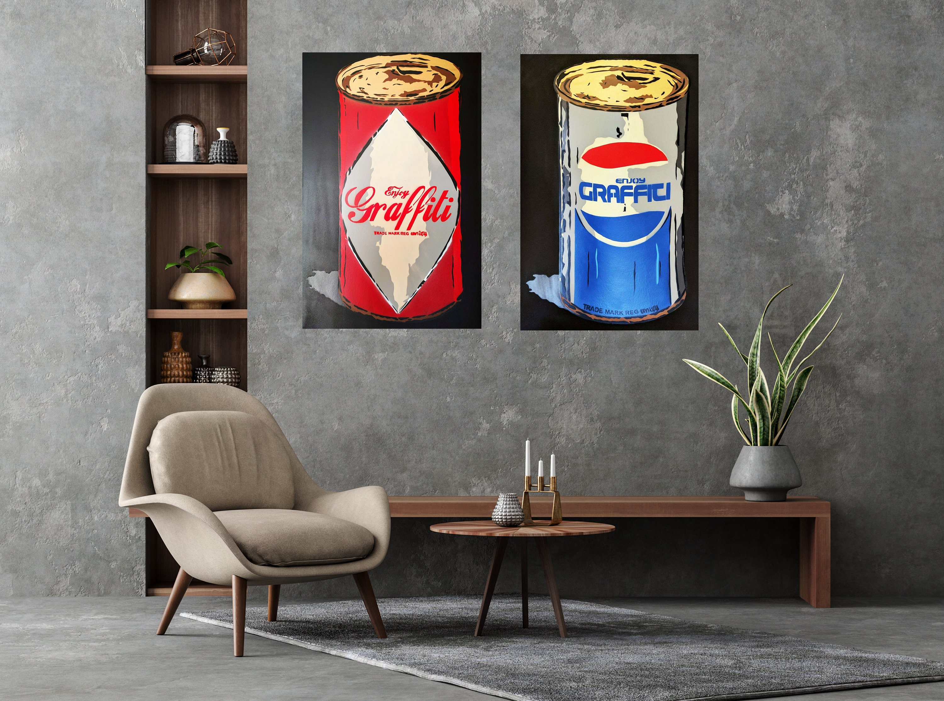Enjoy Graffiti Coca Cola Can Original Artwork by Unify - Etsy