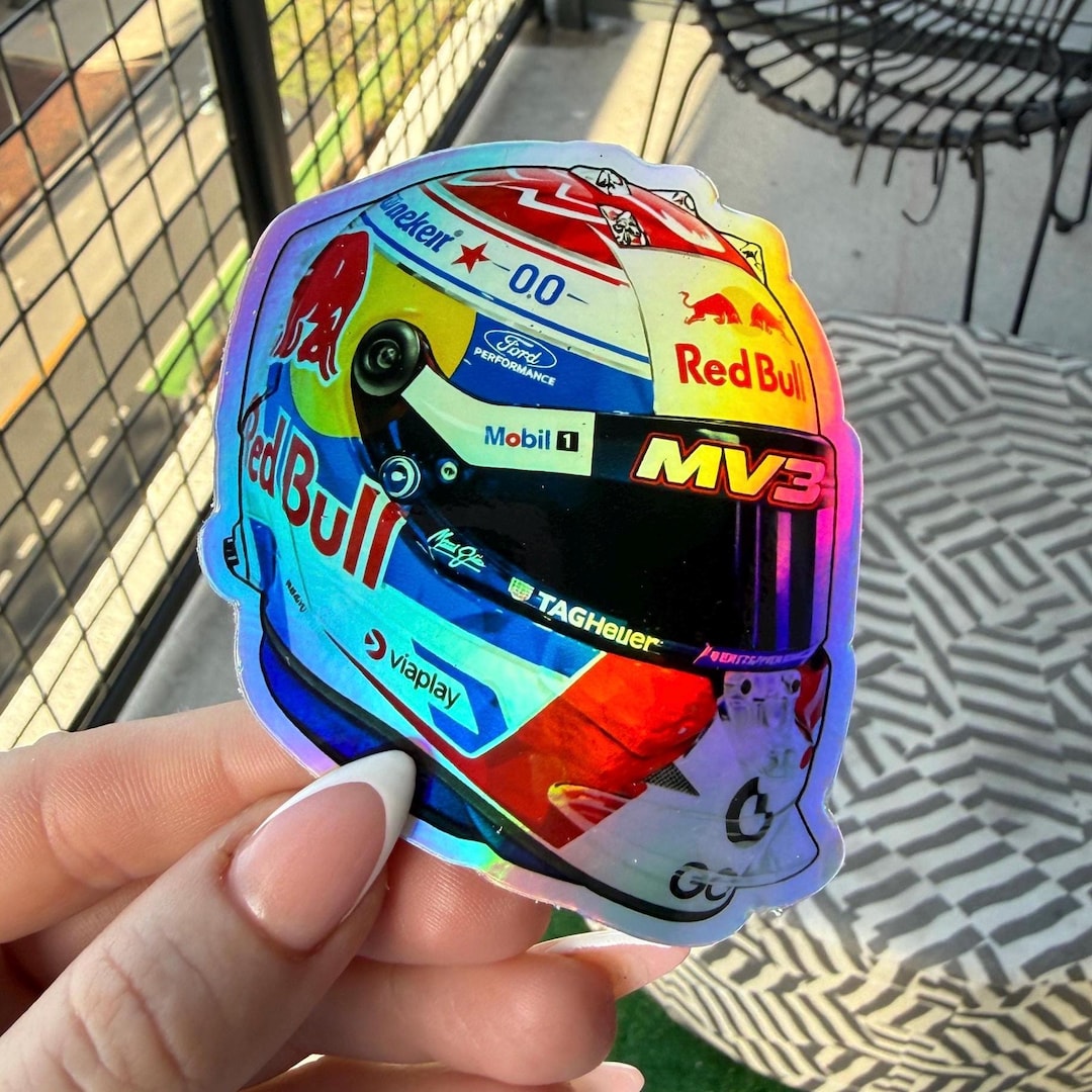 Max Verstappen Red Bull Helmet MV3 Sticker Decal F1 - Etsy