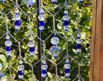 NEW! 12"x15" Beaded Chicken Wire Window Sun Catcher - Rainbow Colors ...