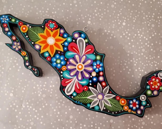 Mexico Map Handpainted Mexican Map Mexico Home Wood Sign | Etsy