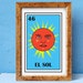 Mexican Loteria, El Sol Loteria, Mexican Folk Art Sun, EL SOL Loteria ...