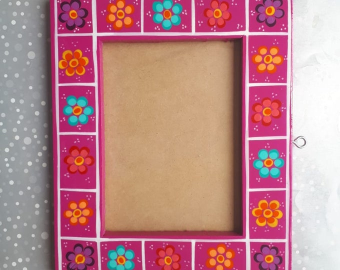 Mexican Pink Photo Frame Mexican Family Picture Frame Frida | Etsy