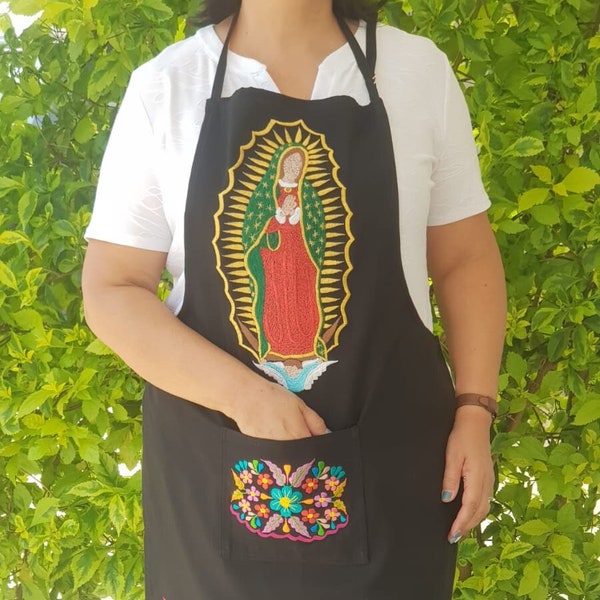 Mexican Embroidered Apron - Etsy
