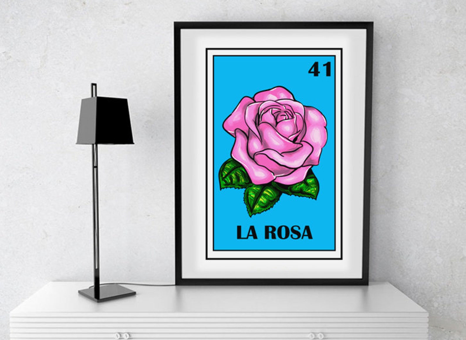 Mexican loteria La Rosa loteria Como la flor Mexican Rose | Etsy
