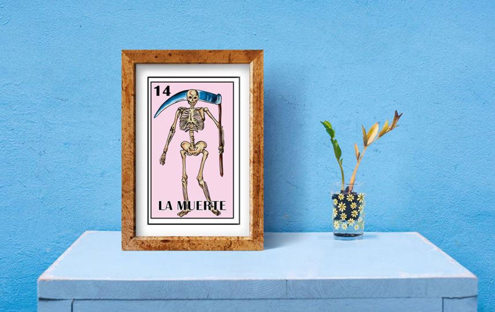Mexican Skull Mexican Loteria Day of the Dead Print Skull - Etsy