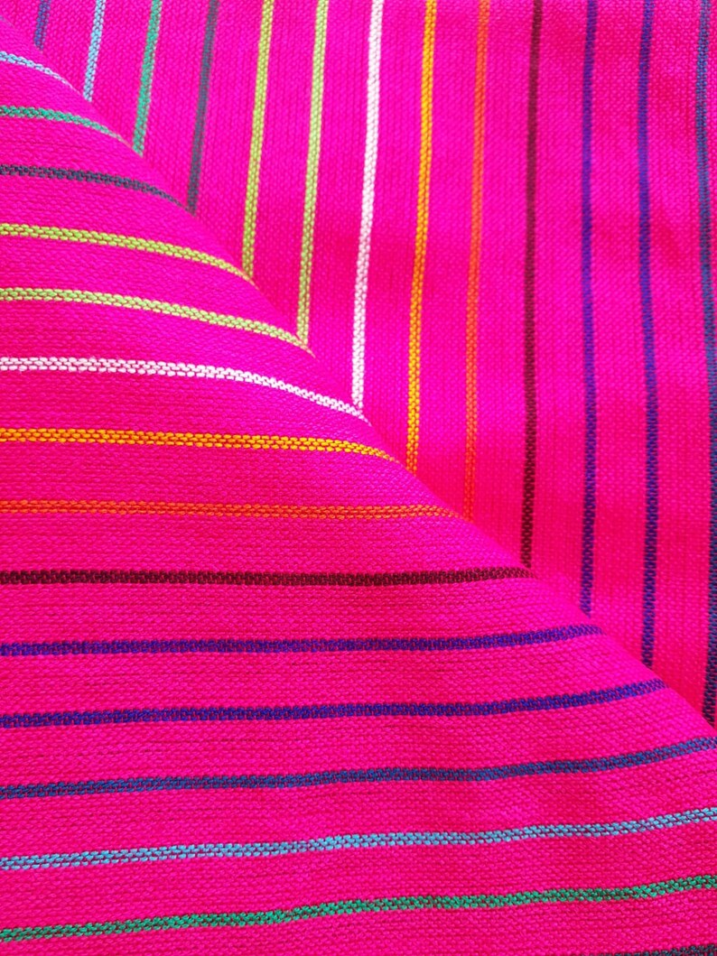 Mexican Pink Rebozo Supply Aztec Fabric Mexican Striped | Etsy