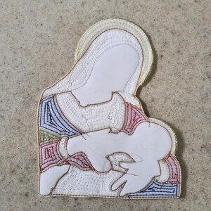Virgin Mary and Baby Jesus Sequin Patch, Motherhood Support Breastfeed ...