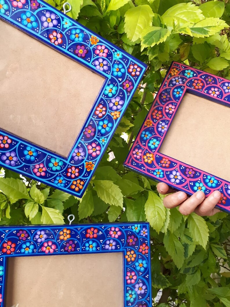 Mexican navy blue photo frame Mexican Christmas family | Etsy