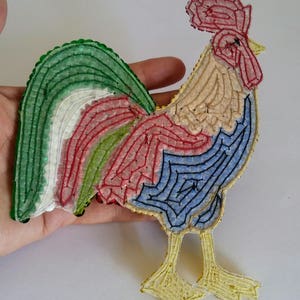 Rooster Sequin Patch, Chicken Sequin Applique, Mexican Gallo Sequin ...