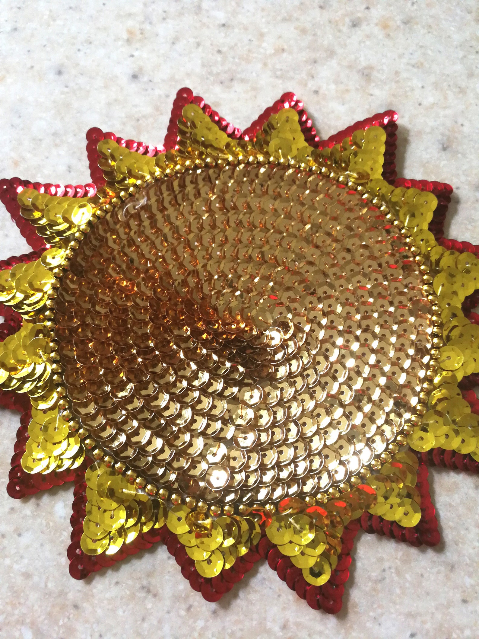Set of 2 Sun Sequin Patch Golden Sun Sequin Patch El Sol - Etsy
