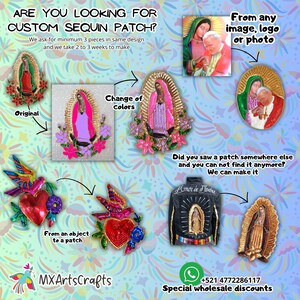 Virgin Mary and Baby Jesus Sequin Patch, Motherhood Support Breastfeed ...